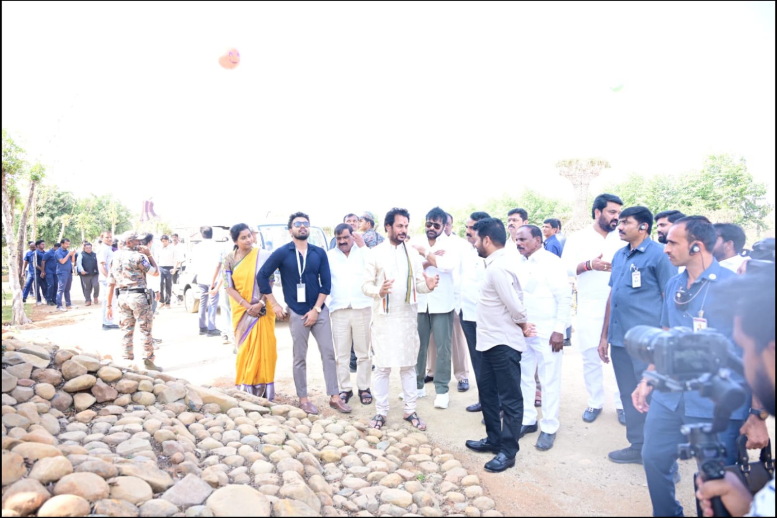 Cm Revanth And Megastar Chiranjeevi At Experium Eco Park